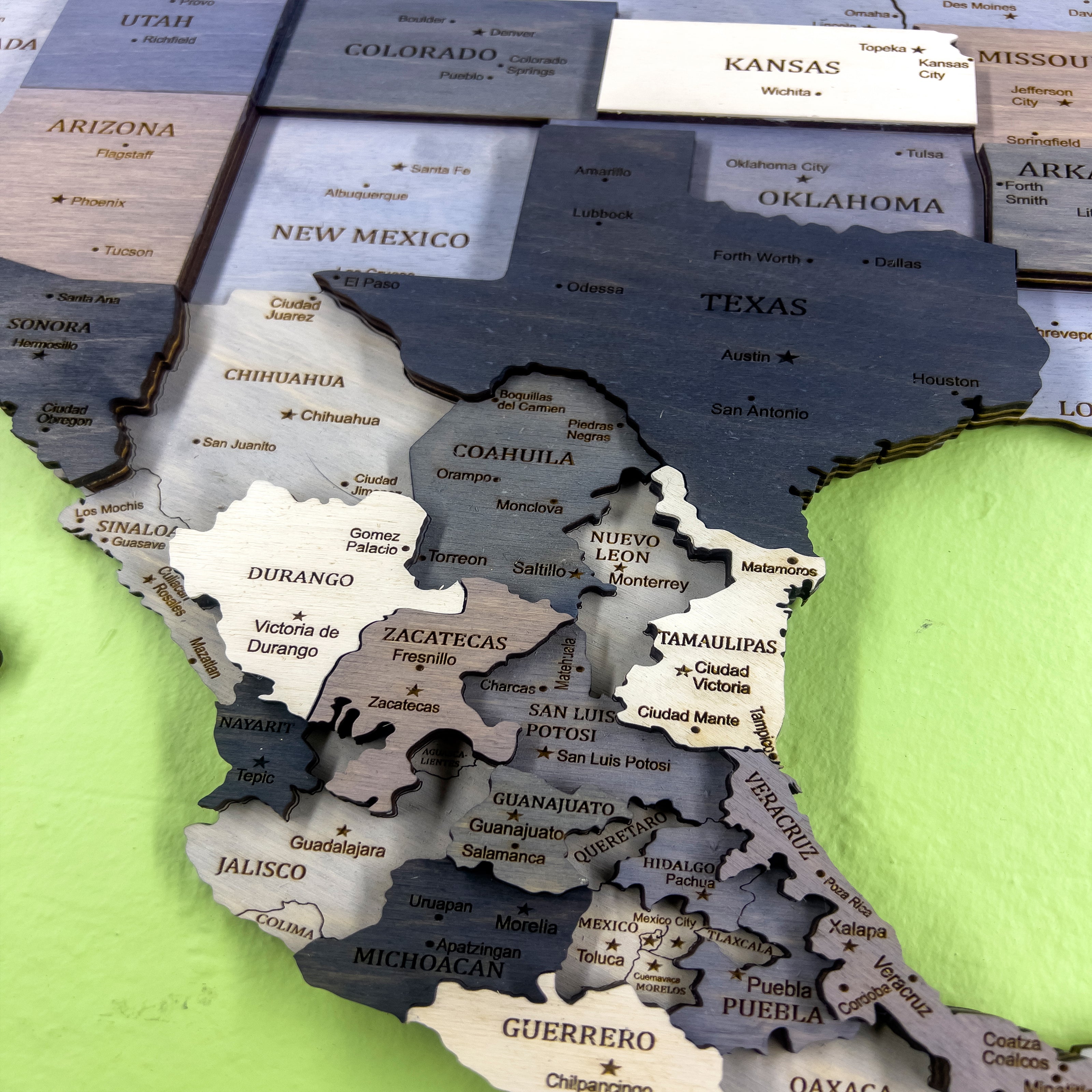 Wooden North America Map – MapofxGlobal