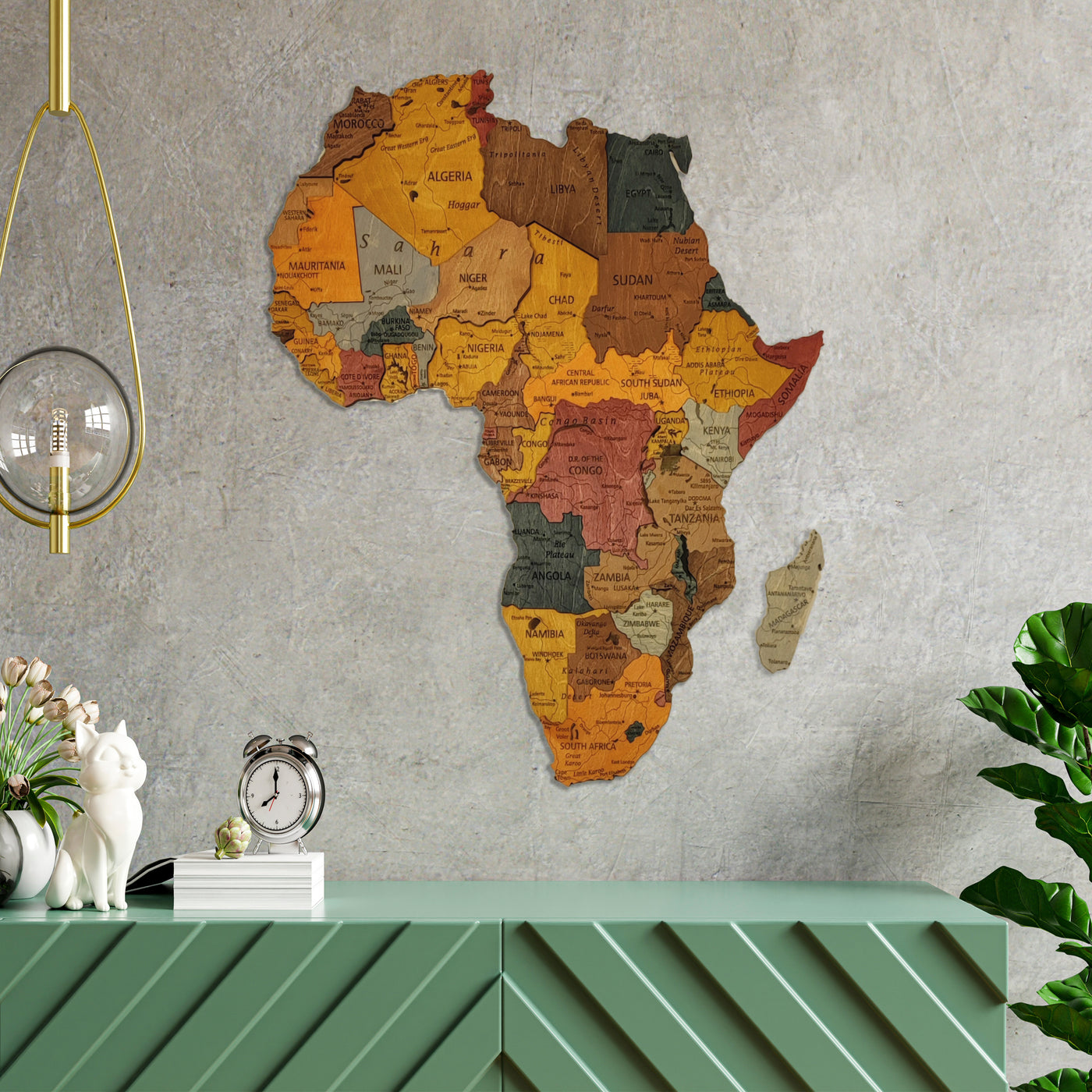 Wooden Africa Map – MapofxGlobal