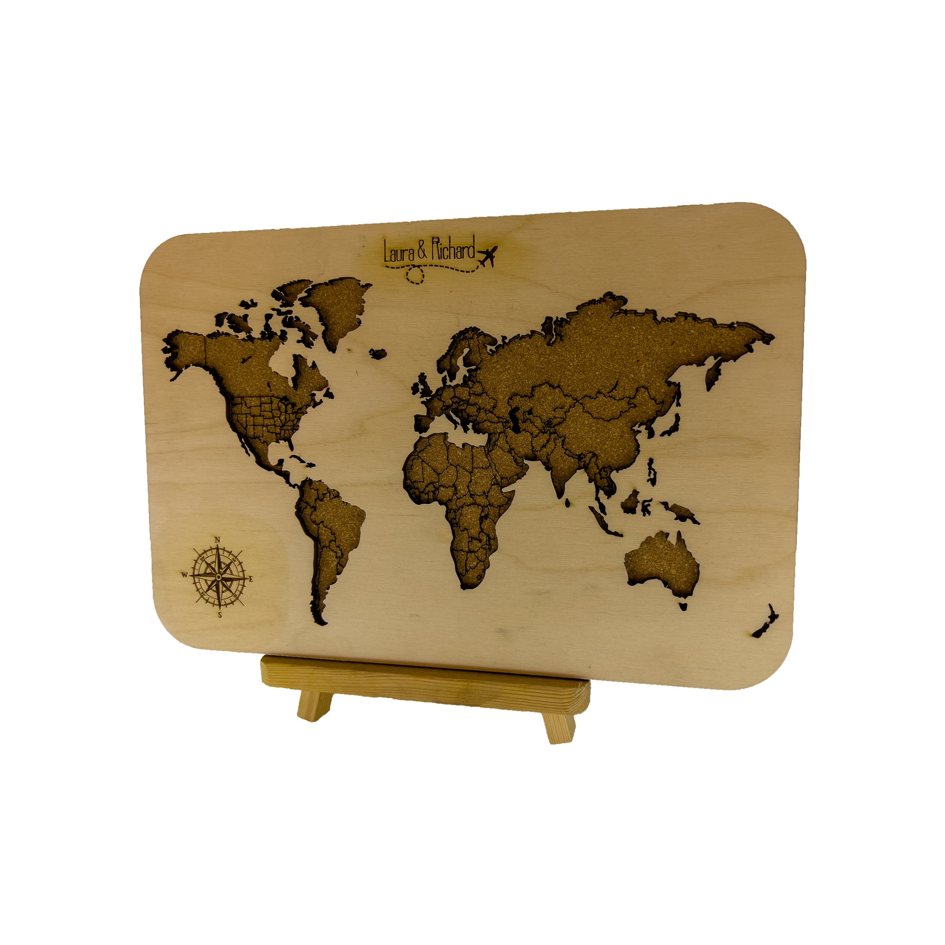 Cork Board World Map for push pins – MapofxGlobal