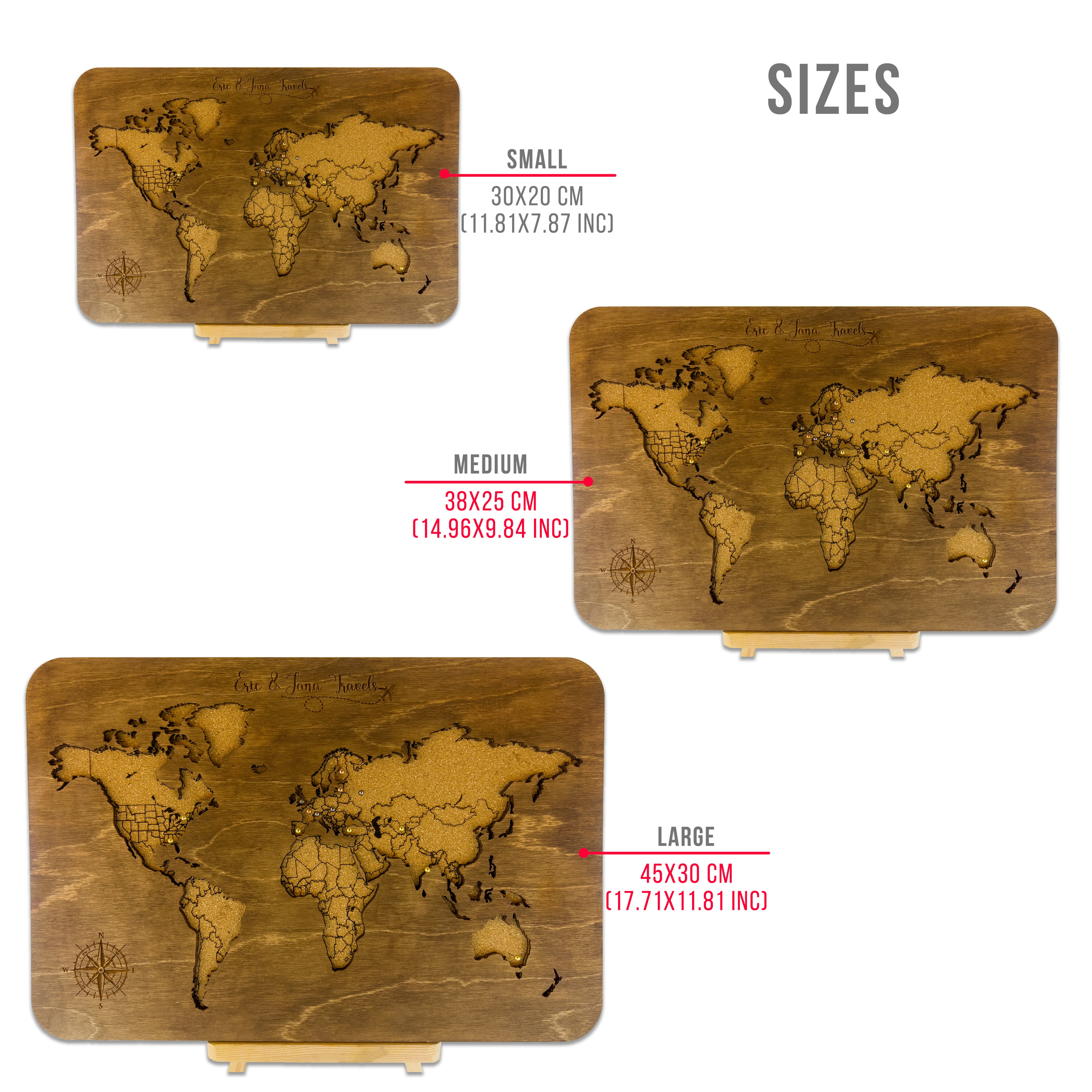 Cork Board World Map for push pins – MapofxGlobal