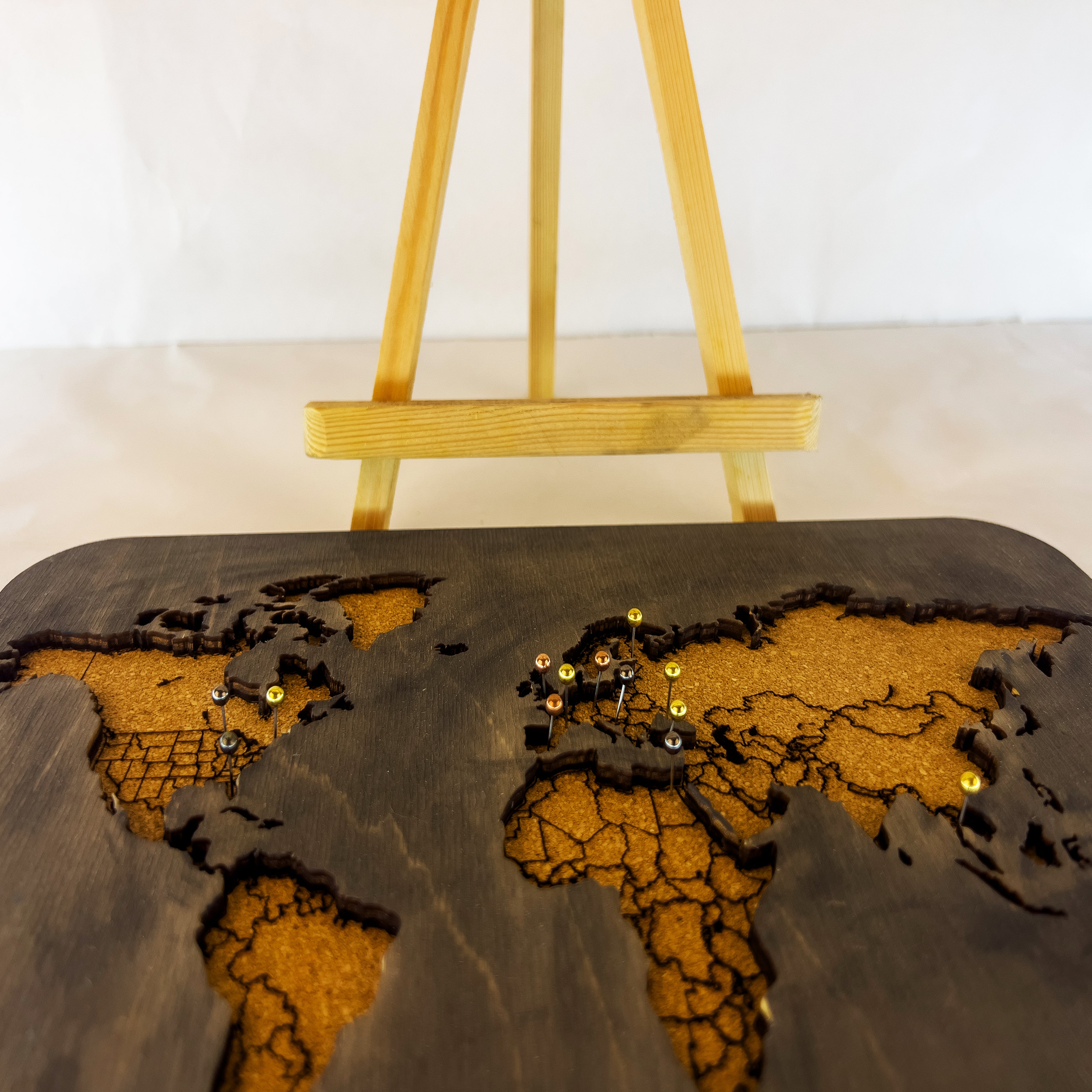 Cork Board World Map for push pins – MapofxGlobal